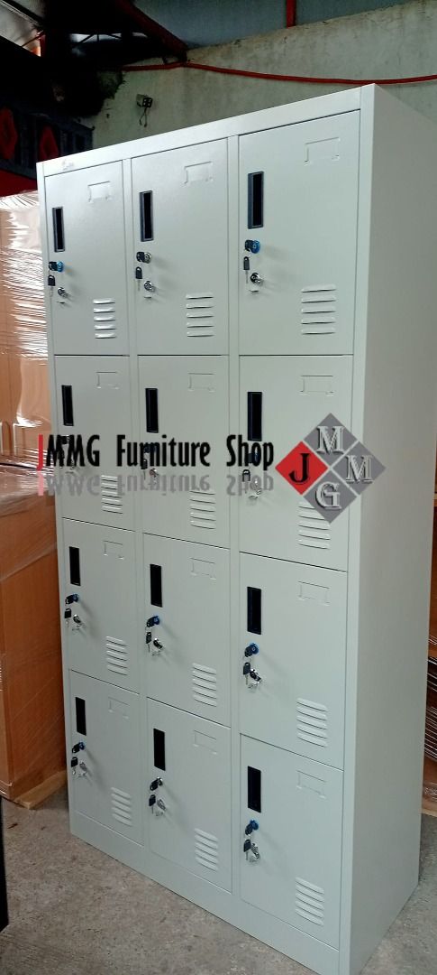 LOCKER CABINET STEEL l 12 DOOR l DOUBLE LOCK l GAUGE 20, Furniture ...