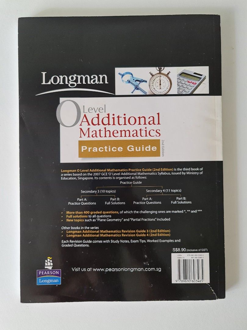 Longman O Level Additional Mathematics Practice Guide, Hobbies & Toys ...