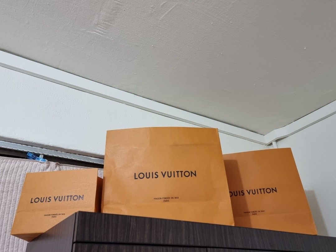 LV BOX AND PAPER BAG, Luxury, Accessories on Carousell