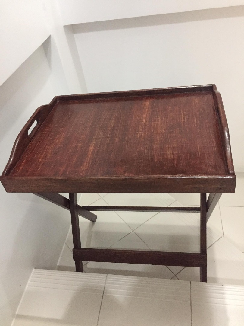 Narra wood folding table, Furniture & Home Living, Furniture, Tables ...
