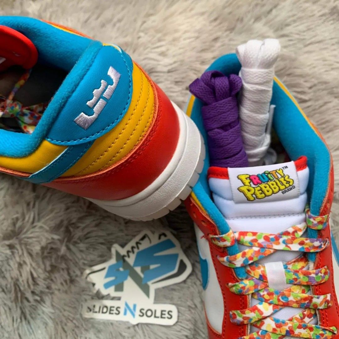 Nike Dunk Low x Lebron James x Fruity Pebbles, Men's Fashion, Footwear ...