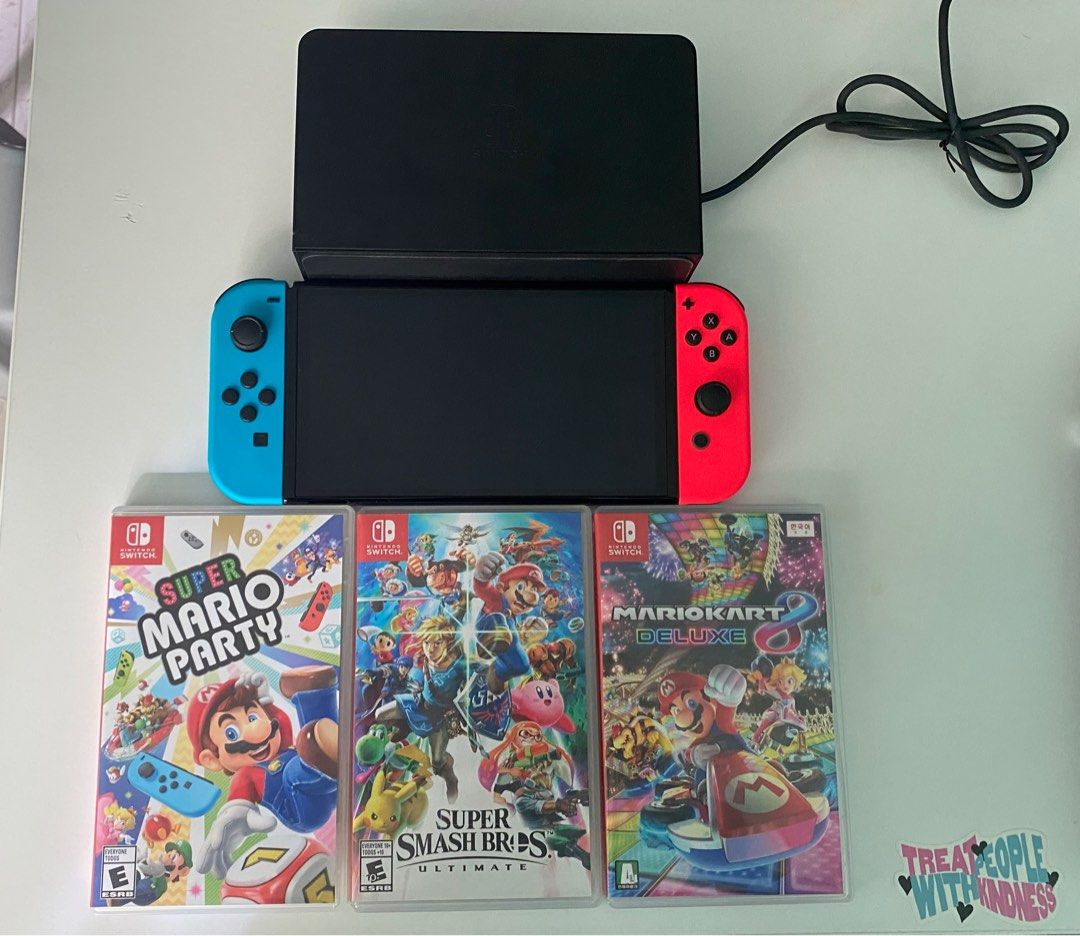 Nintendo Switch OLED Black Urgently Selling, Video Gaming, Video Game ...