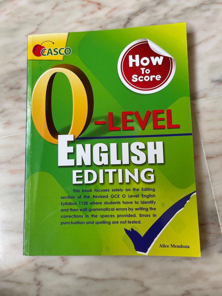 O level english editing, Hobbies & Toys, Books & Magazines, Assessment ...