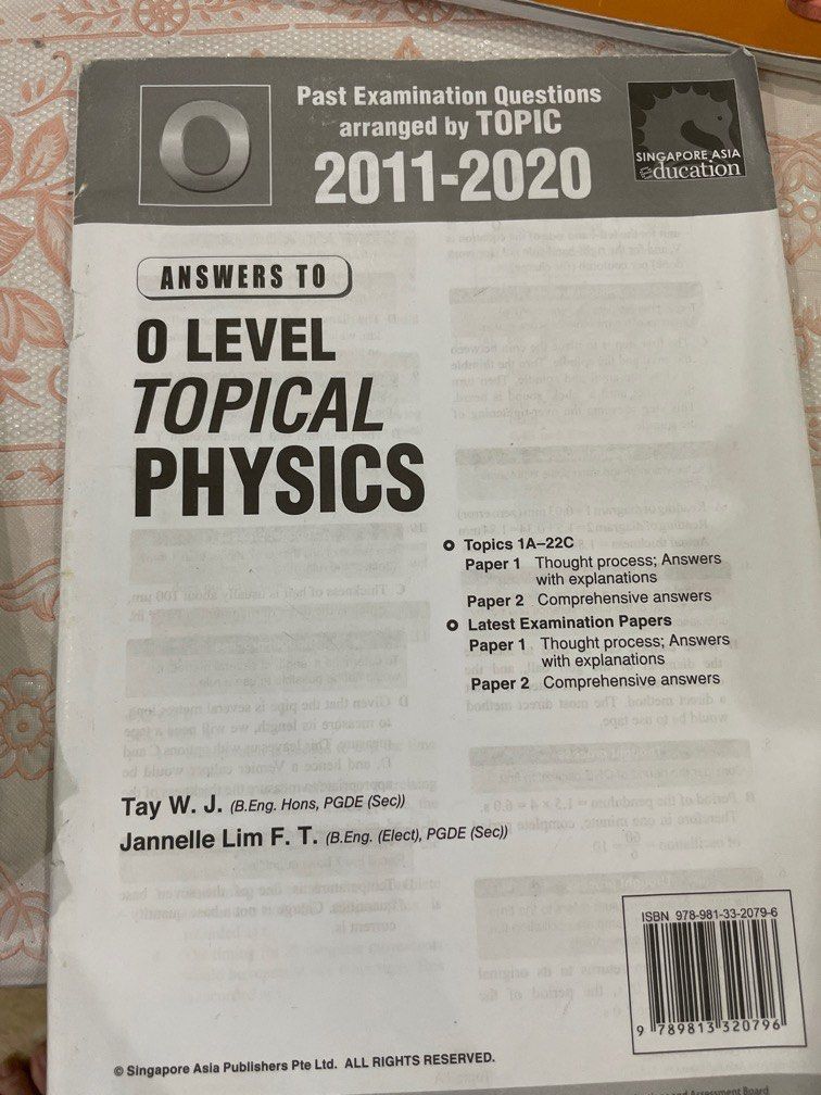 O Level Physics TYS Topical 2011-2020, Hobbies & Toys, Books ...