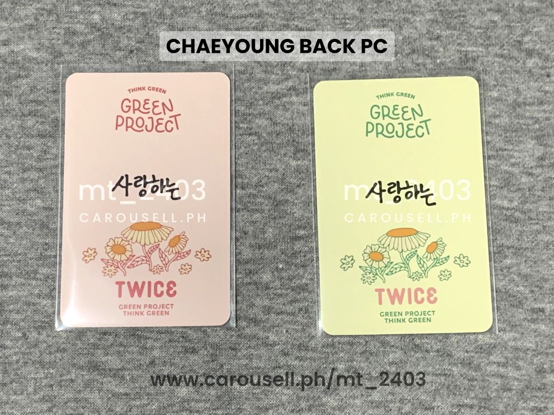 [OFFICIAL] TWICE JYP Green Project (Chaeyoung Set), Hobbies & Toys, Memorabilia & Collectibles ...
