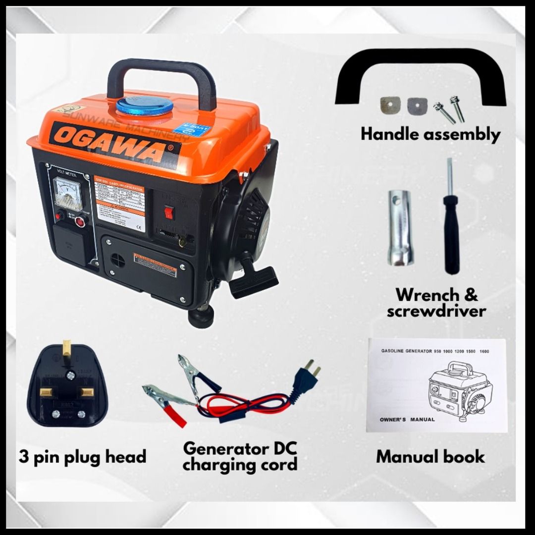 OGAWA 750Watt 63cc Gasoline 2-Stroke Power Generator GW1000 | 6 Months Warranty, Furniture ...