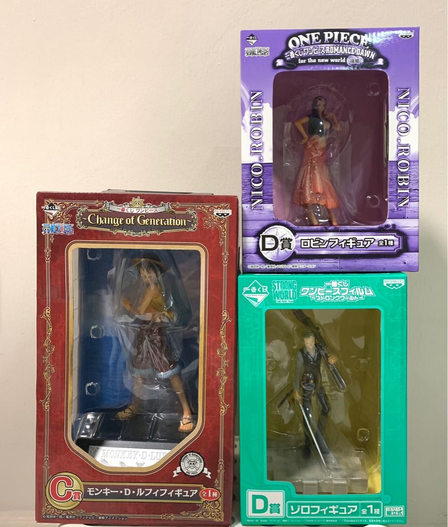 One Piece Ichiban Old Kuji Figure Bundle Change of Generation Luffy ...