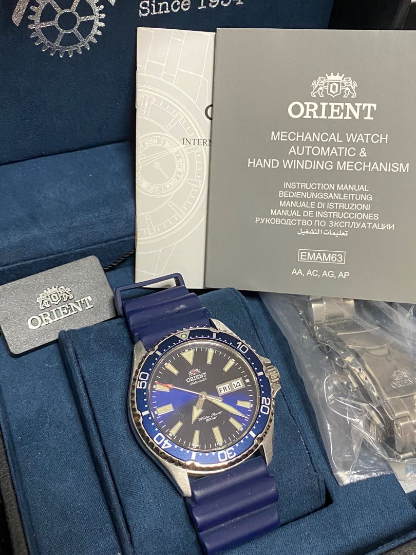 Orient Mako 3 Kamasu Blue Dial, Men's Fashion, Watches & Accessories ...