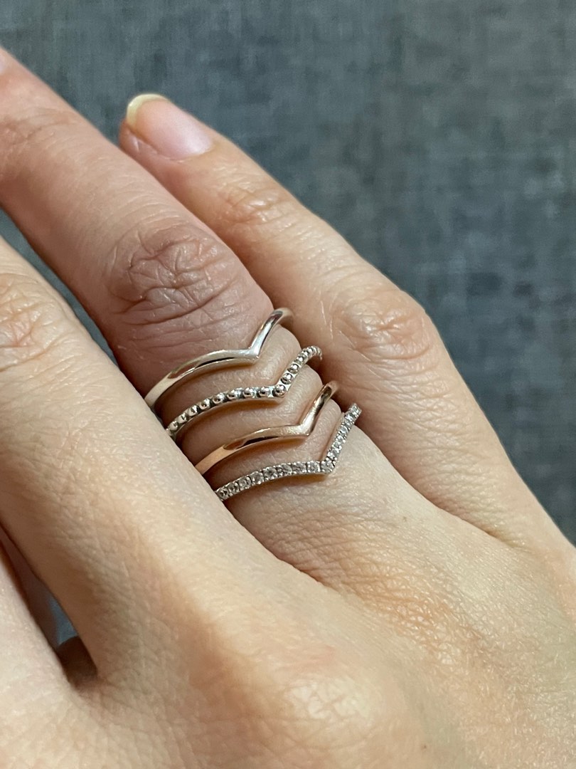 Pandora wishbone rings, Women's Fashion, Jewelry & Organizers, Rings on ...