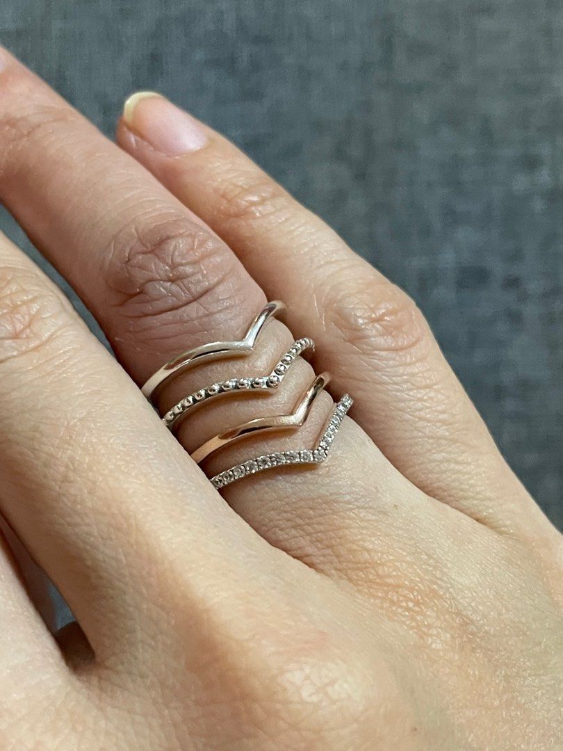 Pandora wishbone rings, Women's Fashion, Jewelry & Organizers, Rings on ...