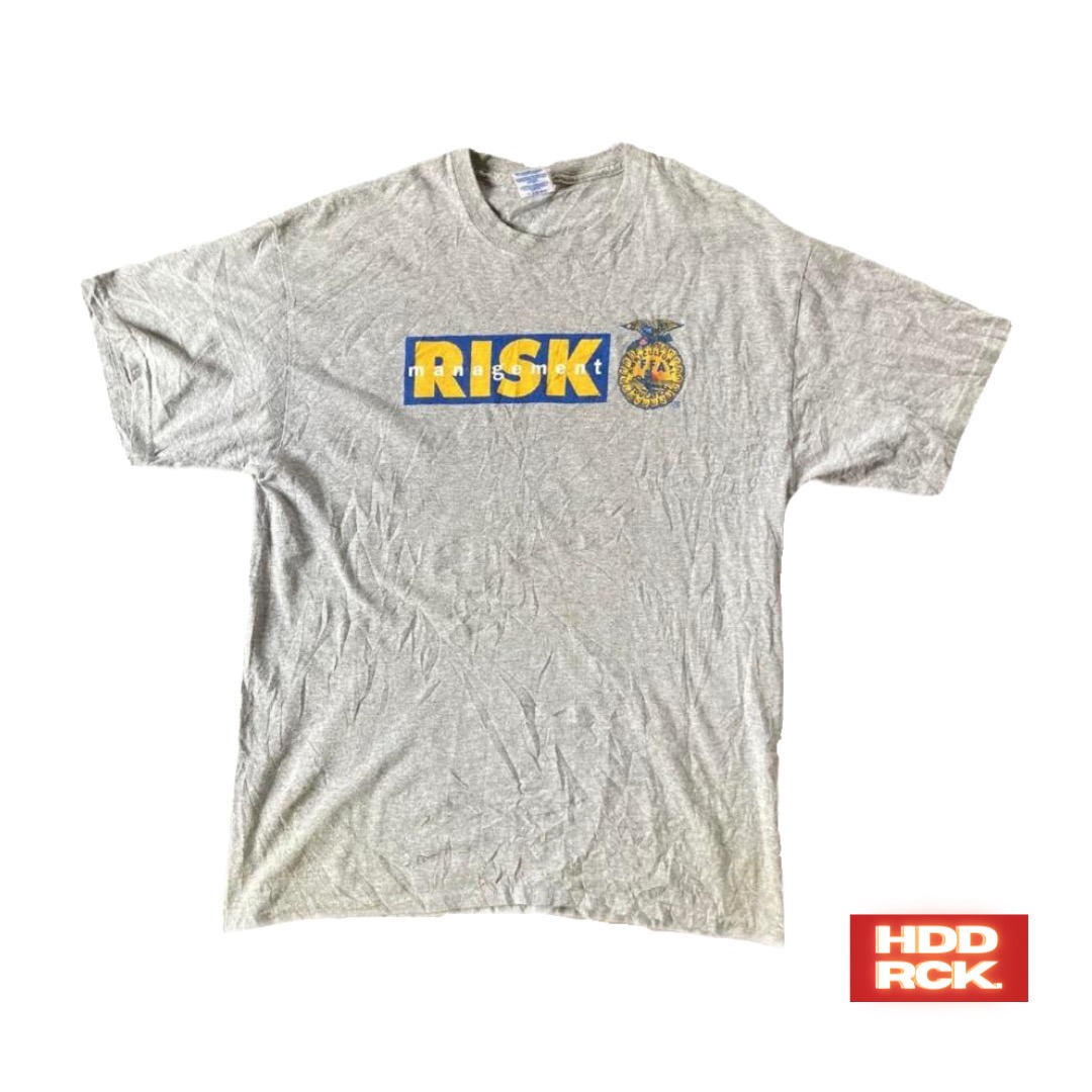 Gildan Risk Management Gray T-shirt, Men's Fashion, Tops & Sets ...
