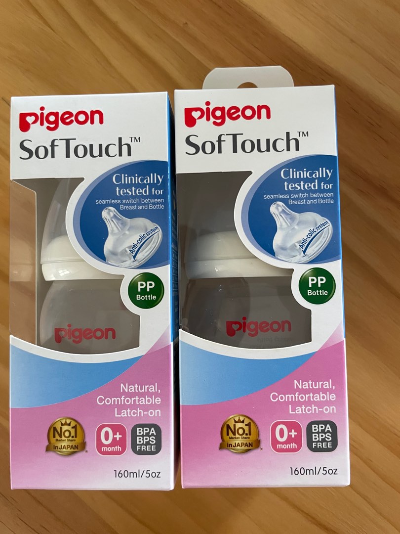 Pigeon PP Softouch Peristaltic PLUS Milk Bottle 160ml, Babies & Kids, Nursing & Feeding ...