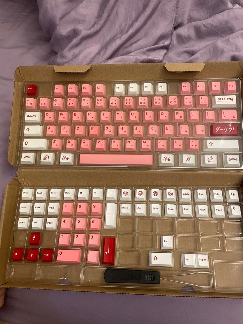 Pink 02 Darling Keycaps (PBT), Computers & Tech, Parts & Accessories ...
