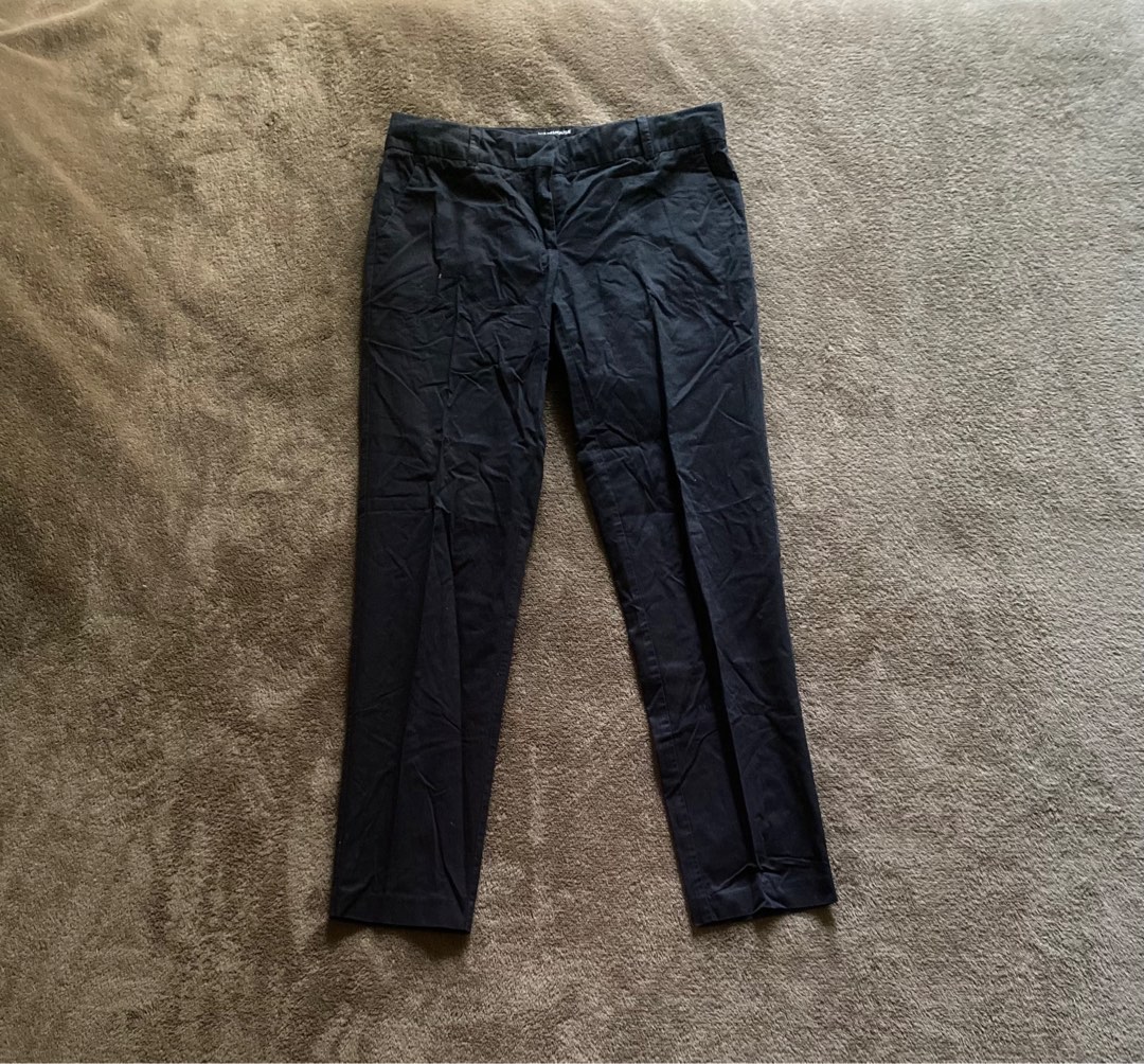 Plain black tapered chinos from Warehouse (Size: 34), Men's Fashion ...