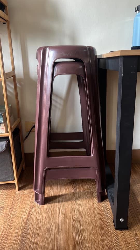 Plastic Bar Stool (70cm ht), Furniture & Home Living, Furniture, Chairs ...