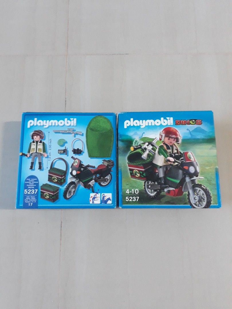 PLAYMOBIL 5237 Dinos Explorer with Motorcycle, Hobbies & Toys, Toys ...