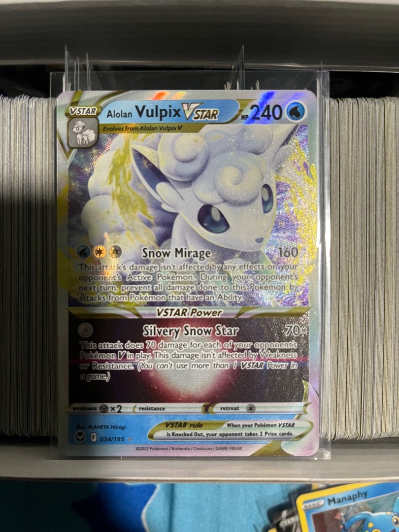 Pokémon alolan vulpix v star, Hobbies & Toys, Toys & Games on Carousell