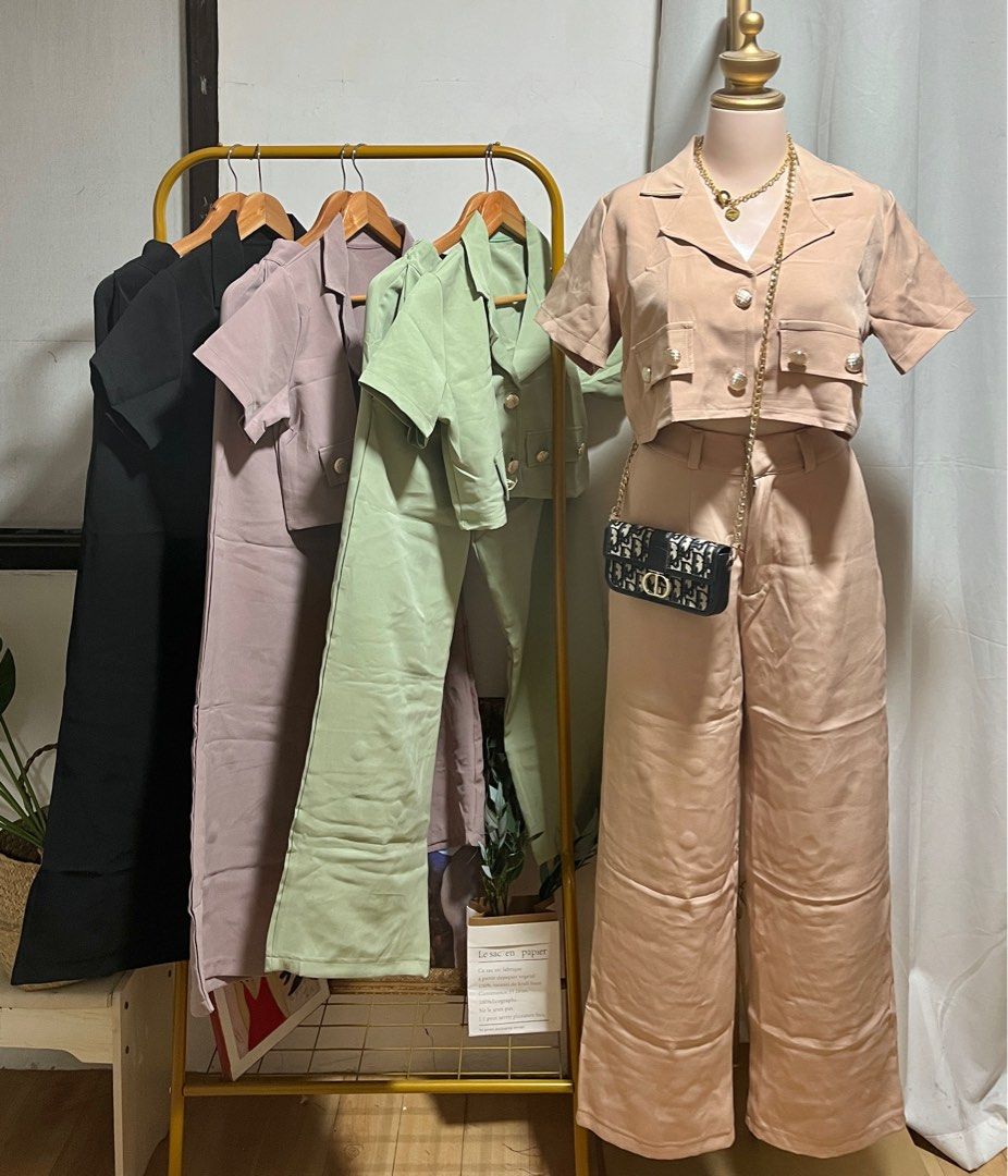 PREMIUM BKK Bangkok semi formal blazer crop top elegant classy trouser ...