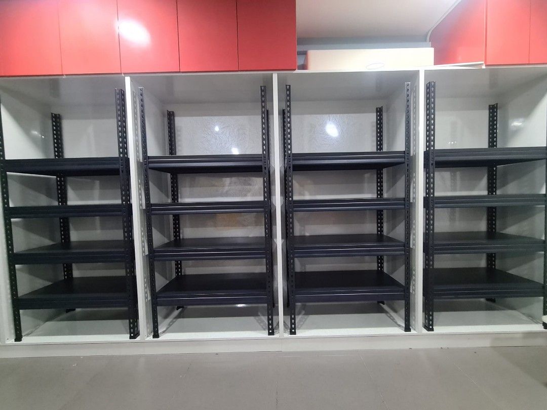 Premium Black Metal Boltless Rack, L Shape Rack, Single Rack, Metal ...