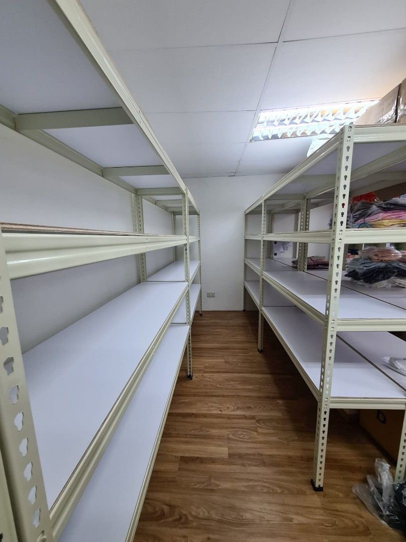 Premium Black Metal Boltless Rack, L Shape Rack, Single Rack, Metal ...