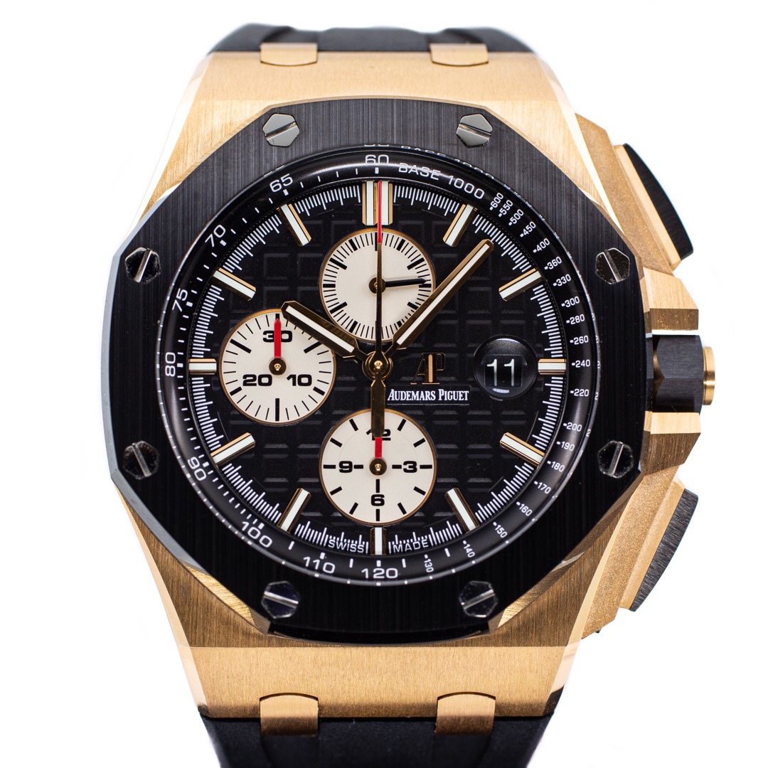 Preowned Audemars Piguet ROO Chronograph in 18k Pink Gold & Ceramic Ref ...