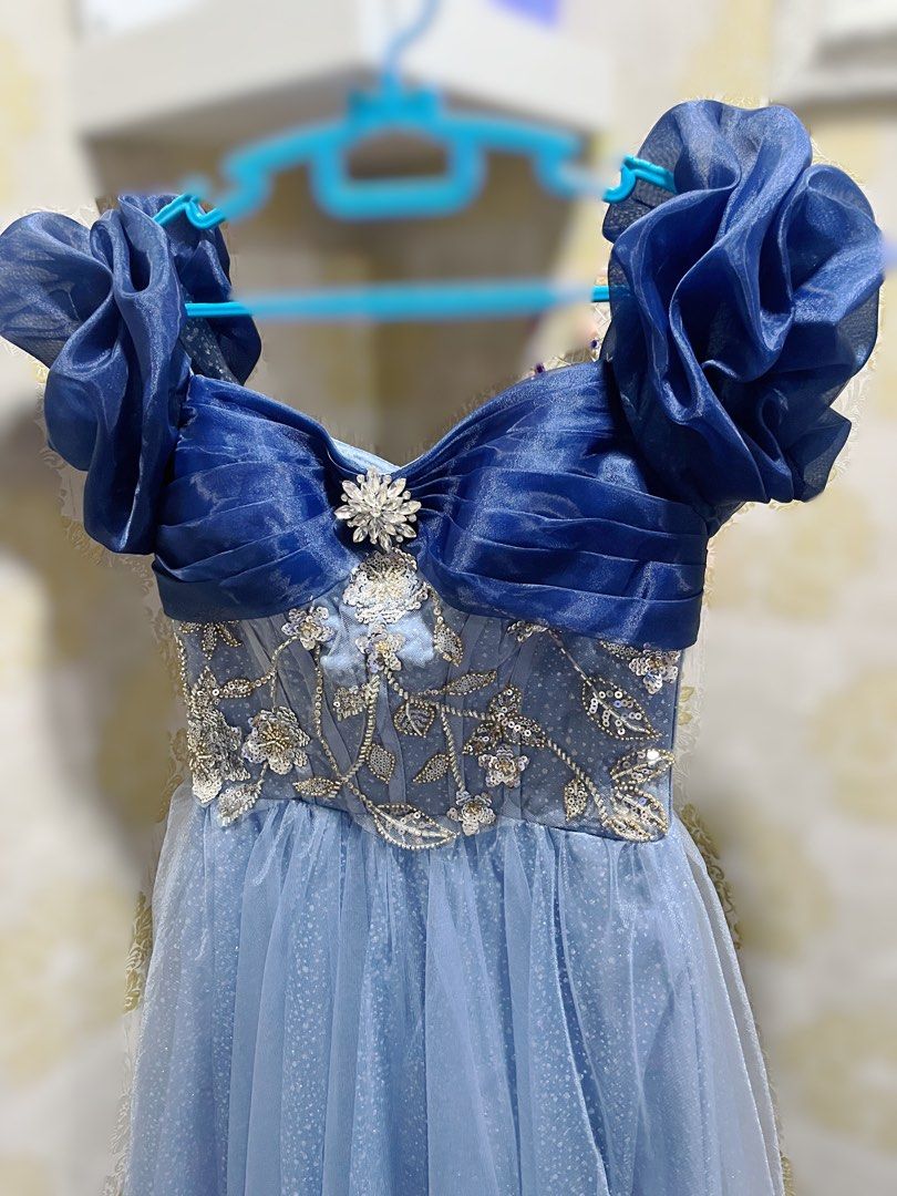 Princess Blue Evening Gown Dress Womens Fashion Dresses And Sets