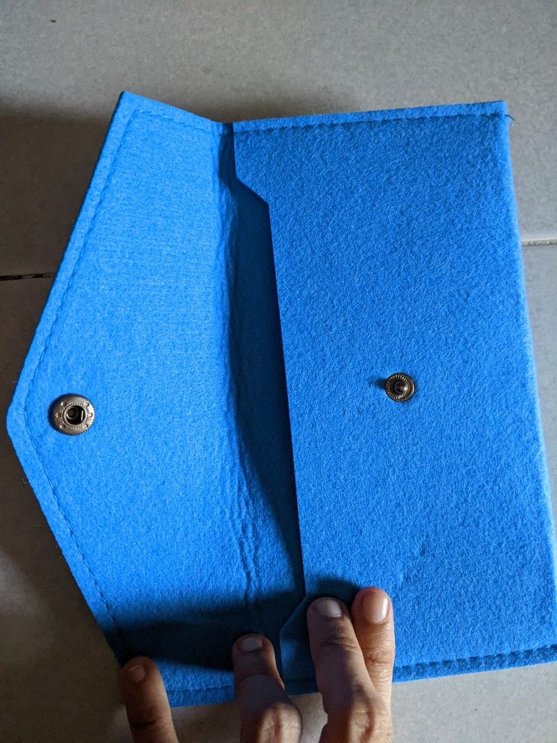 Purse Felt Warna Biru, Women's Fashion, Bags & Wallets, Purses ...