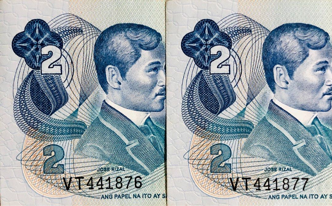 Rare Serial Numbers Dalawang Piso Banknote, Hobbies & Toys, Memorabilia ...