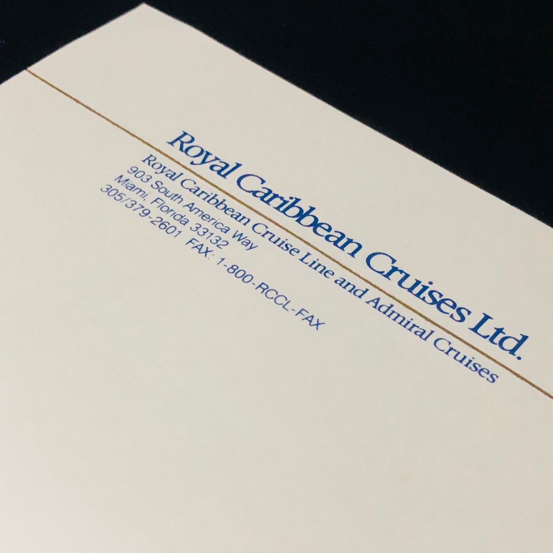 Recommendation Letter - Royal Carribean Cruise LTD, Everything Else ...