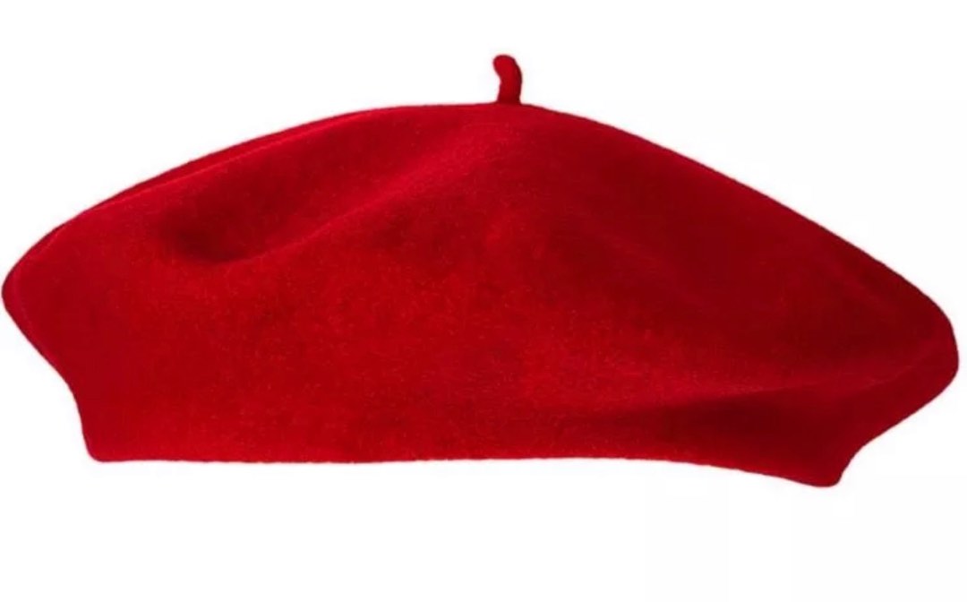 Red Berret French Cap Hat, Women's Fashion, Watches & Accessories, Hats ...