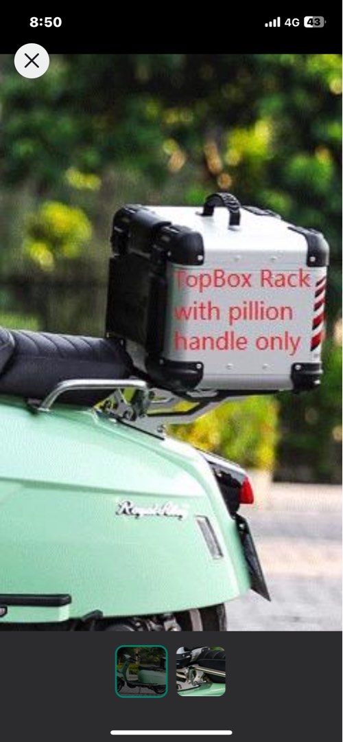 Royal alloy GP rack for Box and handle, Motorcycles, Motorcycle ...