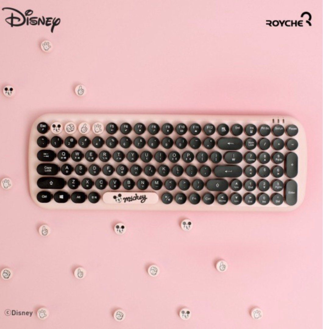 Royche Mickey Mouse wireless keyboard, Computers & Tech, Parts ...