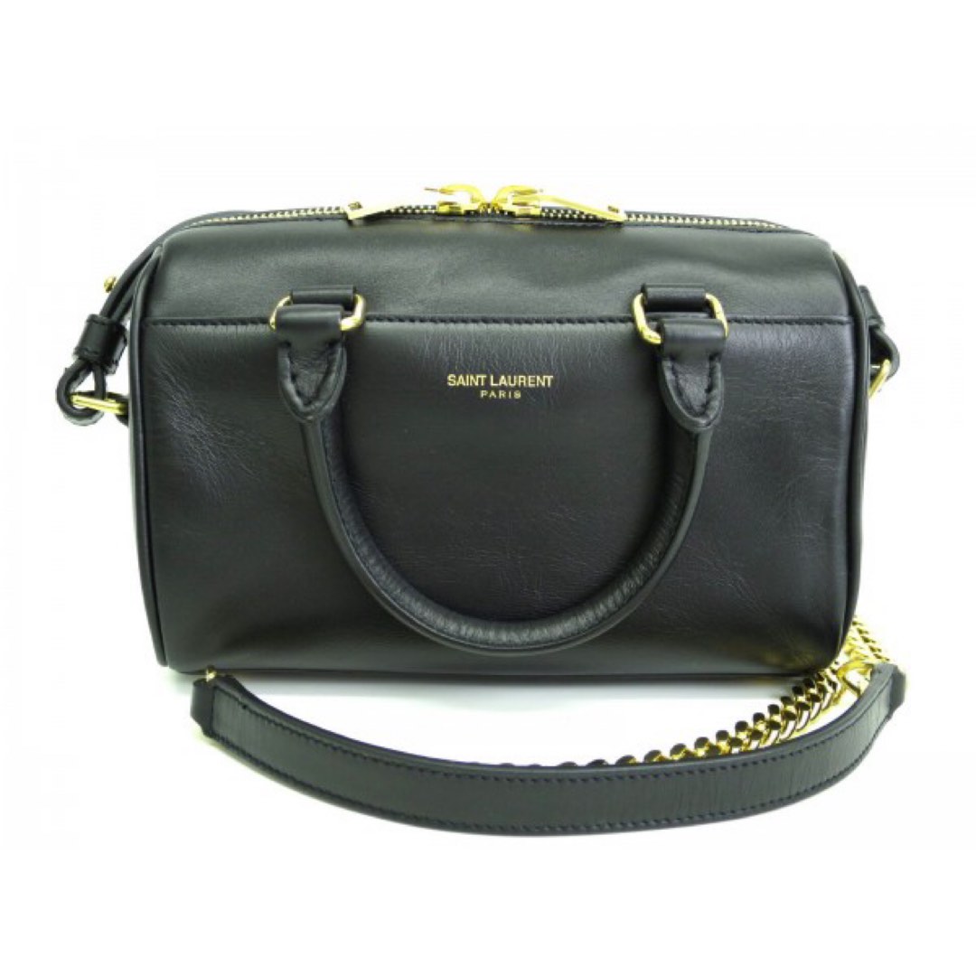 Saint Laurent Mini Duffle Bag Black with Gold chain Authentic, Luxury ...