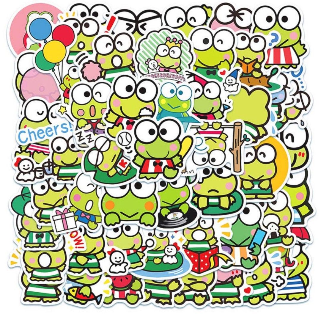 Sanrio Frog Kerropi Sticker, Hobbies & Toys, Stationery & Craft, Other ...