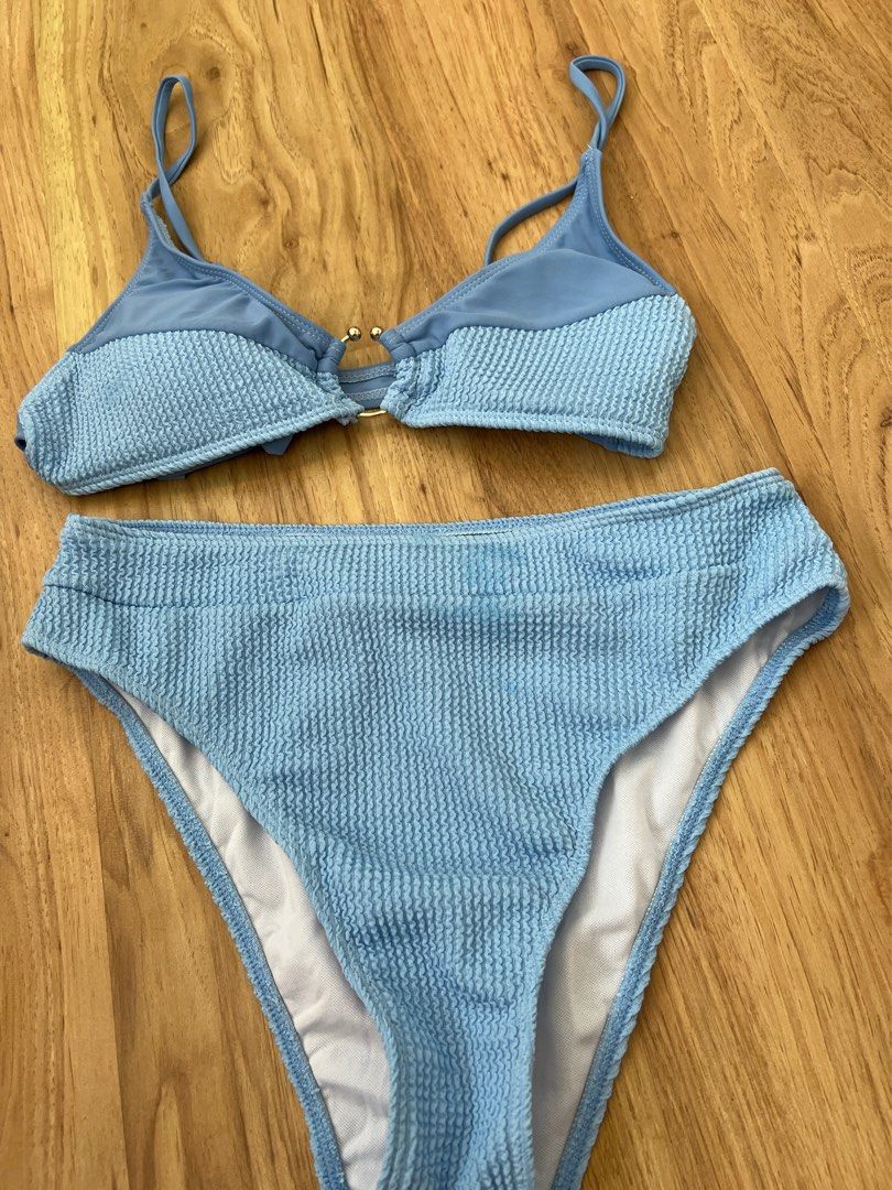 Shein Blue Two-Toned Bikini, Women's Fashion, Swimwear, Bikinis ...