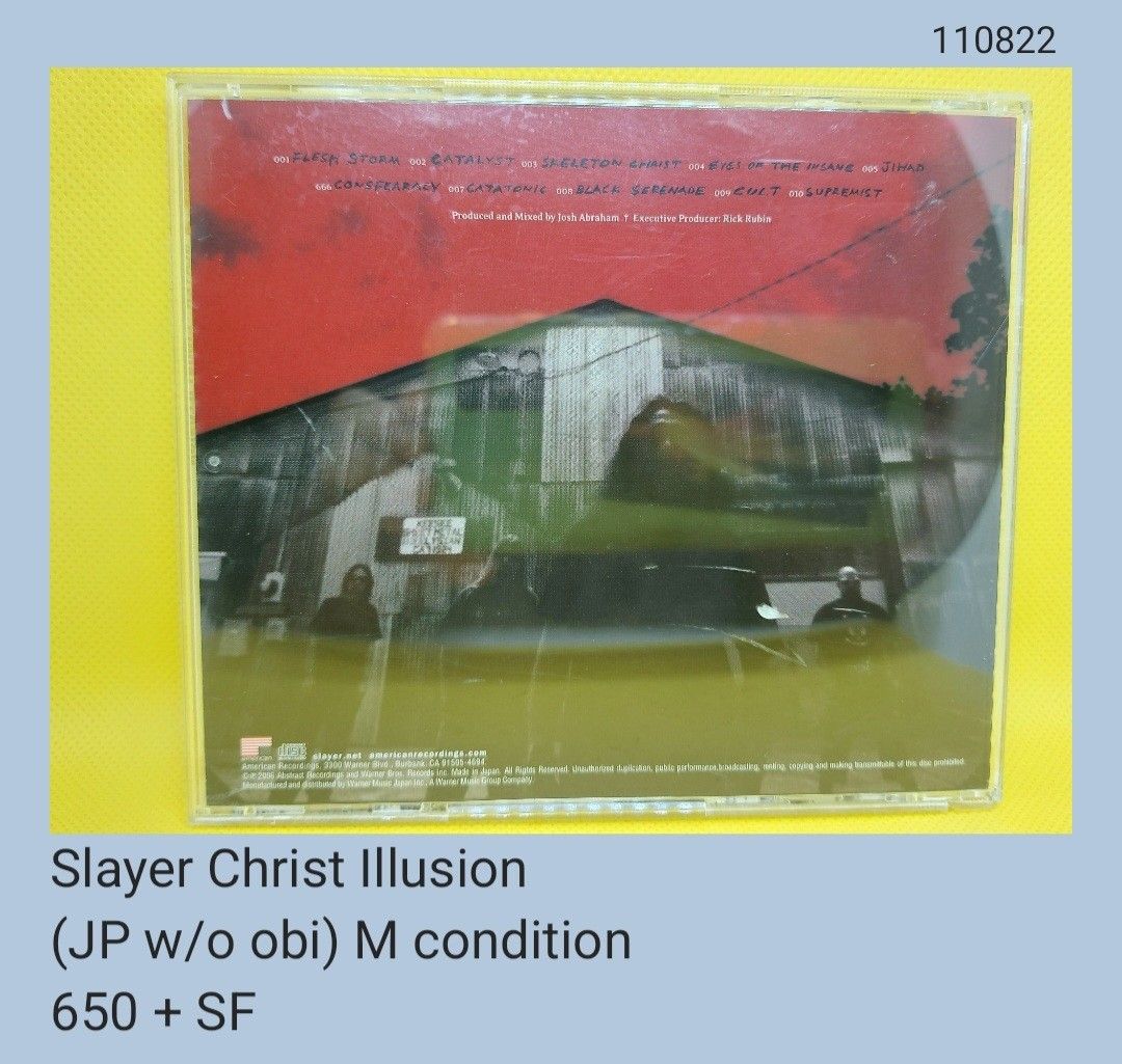 Slayer Christ Illusion, Hobbies & Toys, Music & Media, CDs & DVDs on ...