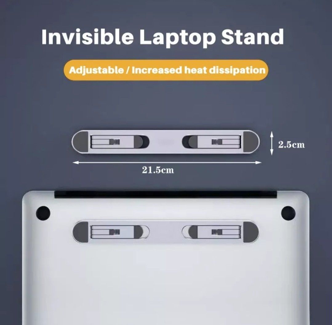 Slim adjustable foldable laptop stand mini notebook holder, Computers ...