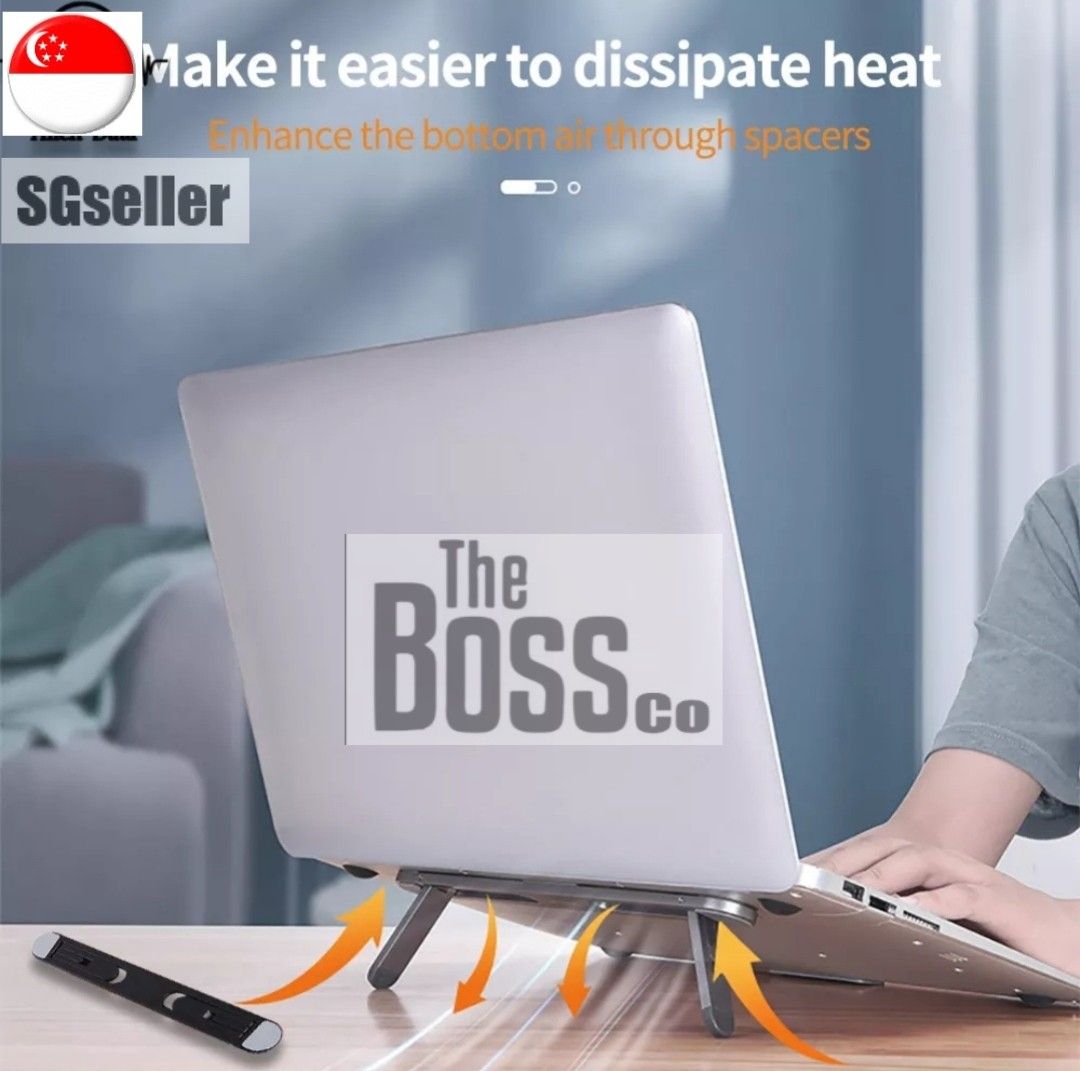 Slim adjustable foldable laptop stand mini notebook holder, Computers ...