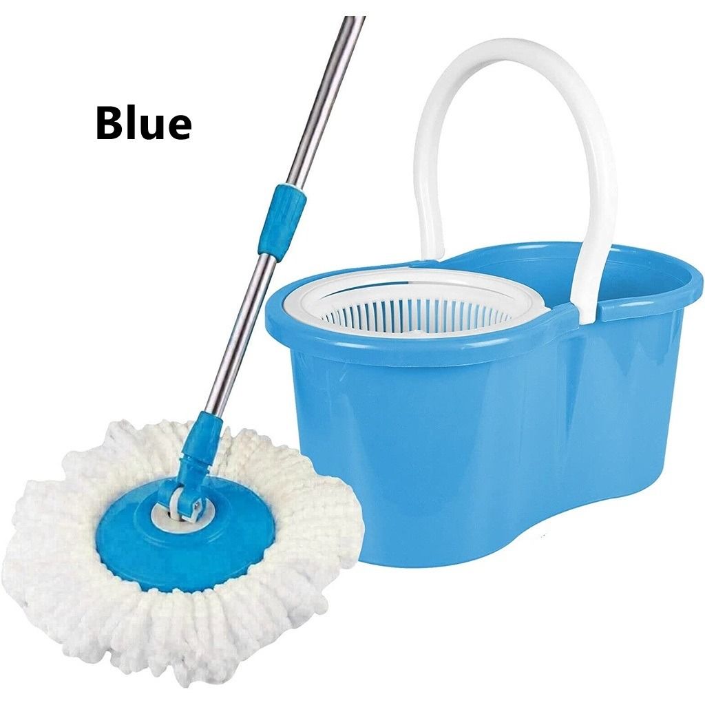 Spin Mop Bucket Set with Spin 360 Wringer and 2 Microfiber Mop Pad Head ...