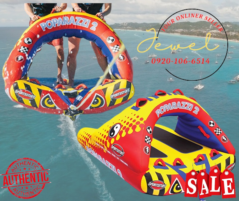 Sports stuff Poparazzi 1-3 Rider Towable Tube for Boating - Inflatable ...