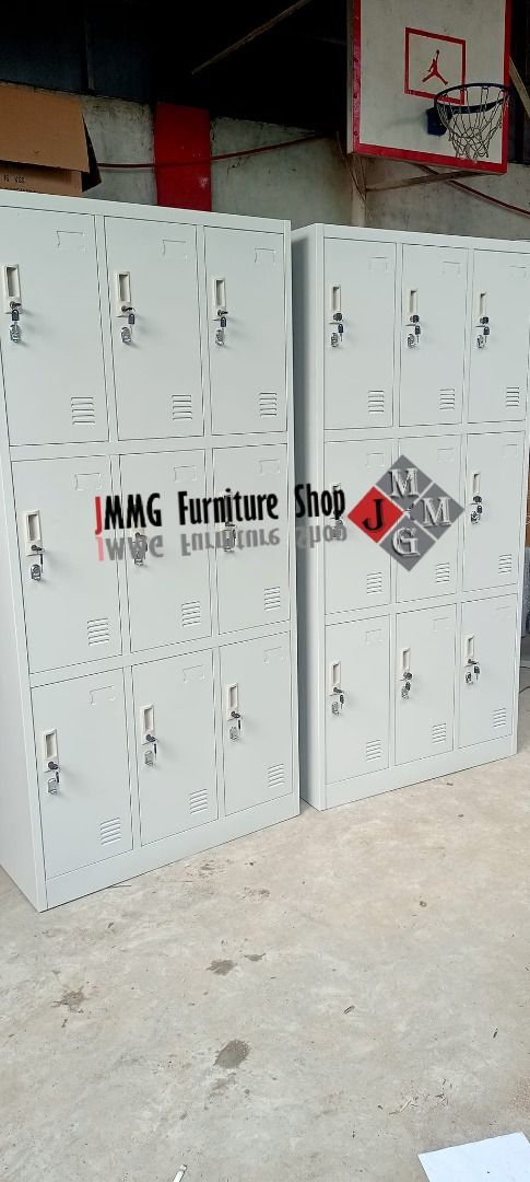 STEEL LOCKER CABINET 9 DOOR l OFFICE FURNITURE, Furniture & Home Living ...
