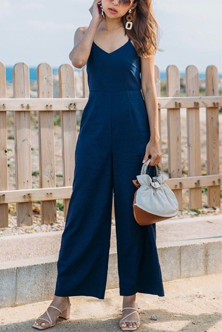 TCL Deborah multi way jumpsuit (navy blue), Women's Fashion, Dresses ...