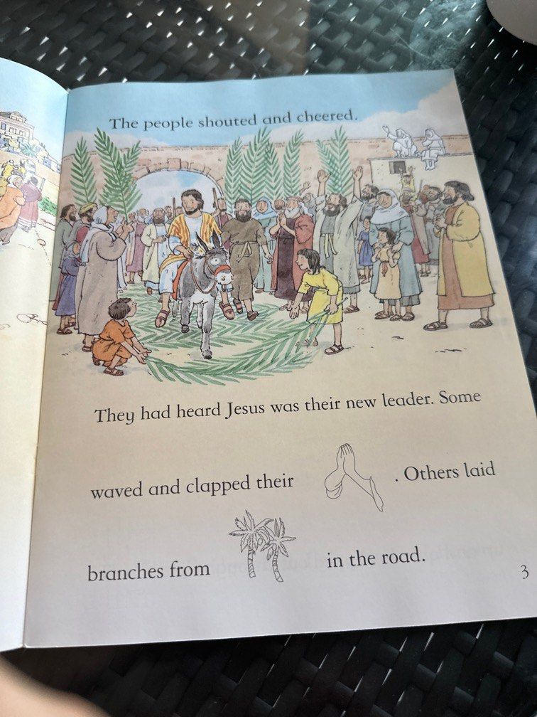 The usborne - Easter story sticker book, Hobbies & Toys, Books ...