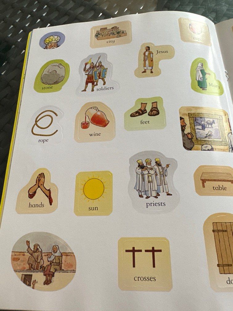 The usborne - Easter story sticker book, Hobbies & Toys, Books ...