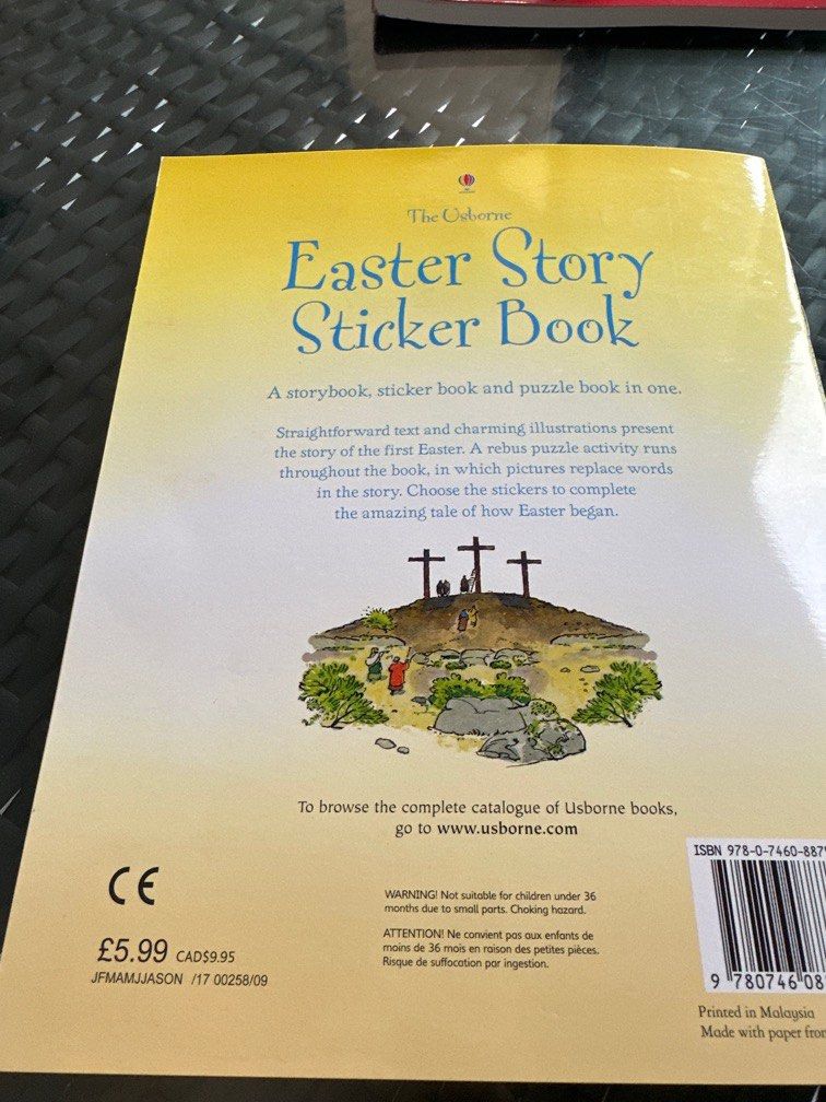 The usborne - Easter story sticker book, Hobbies & Toys, Books ...