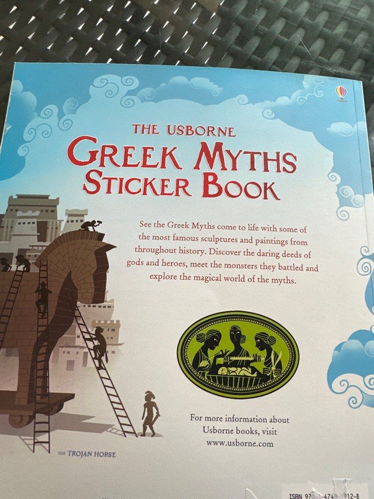 The usborne - Greek Myths Sticker Book, Hobbies & Toys, Books ...