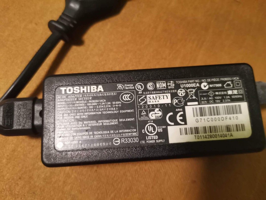 Toshiba Laptop Charger Computers Tech Parts Accessories Chargers On Carousell