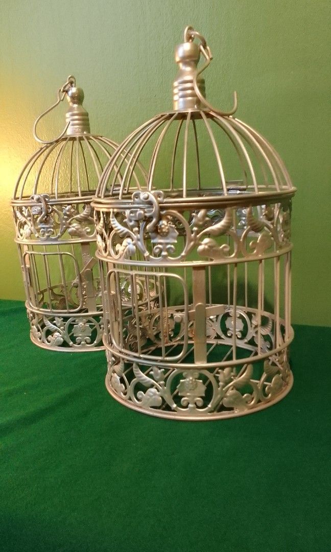 Vintage Decorative Silver Bird Cage, Hobbies & Toys, Collectibles ...