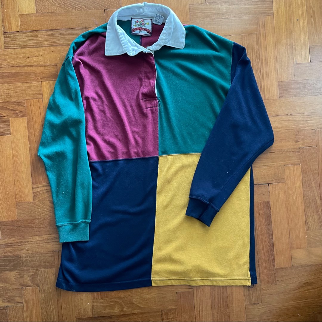 Vintage Patchwork Polo Shirt, Men's Fashion, Tops & Sets, Tshirts ...