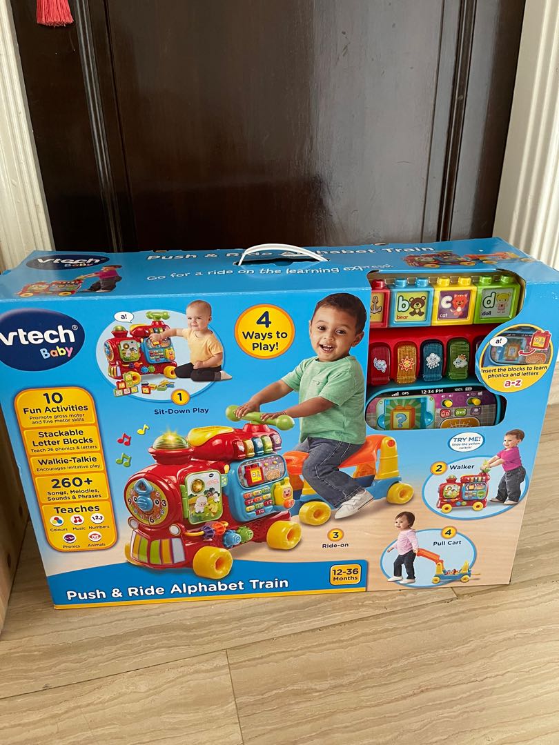 Vtech 4-in-1 Push & Ride Alphabet Train, Hobbies & Toys, Toys & Games ...